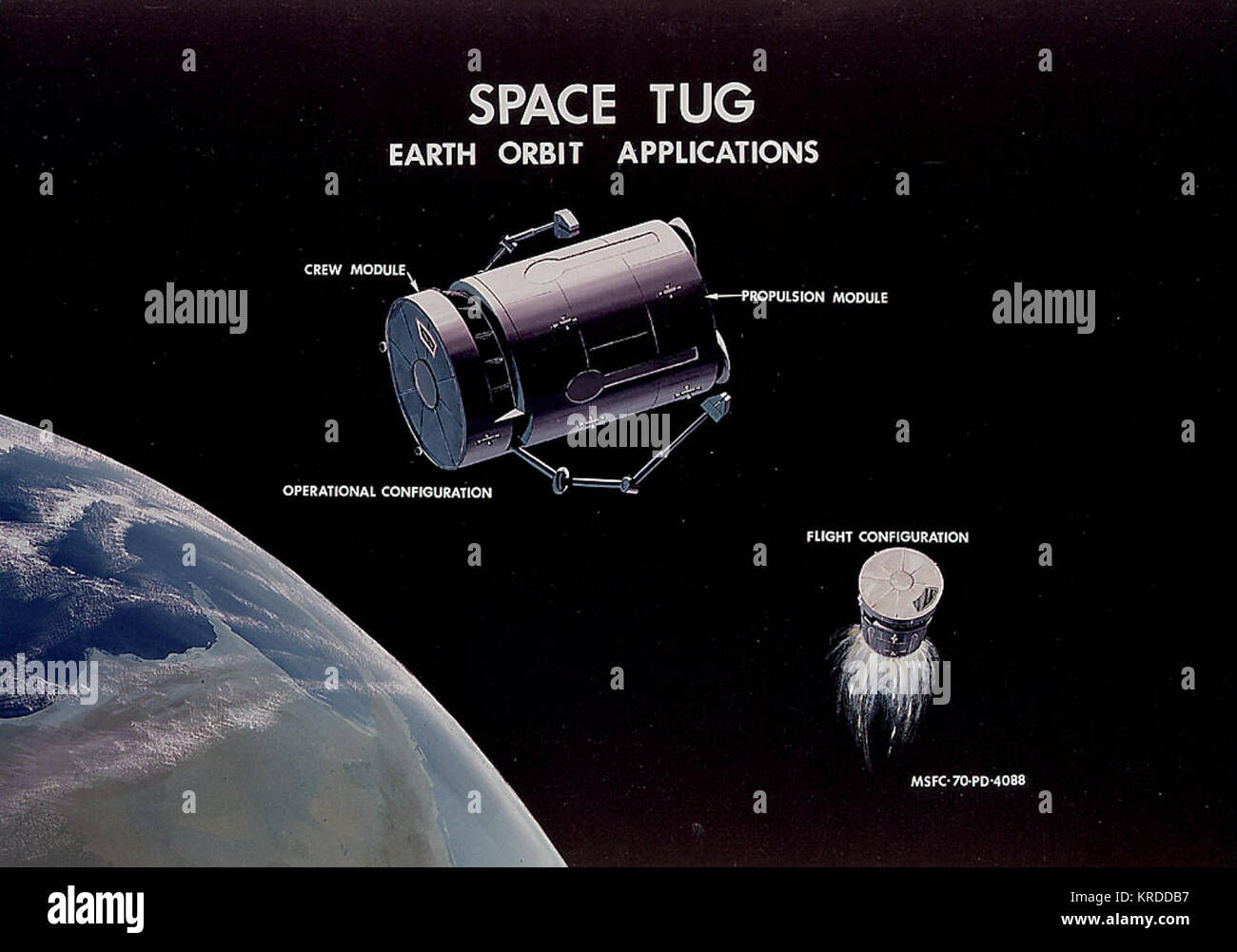 Space tug in earth orbit Stock Photo - Alamy
