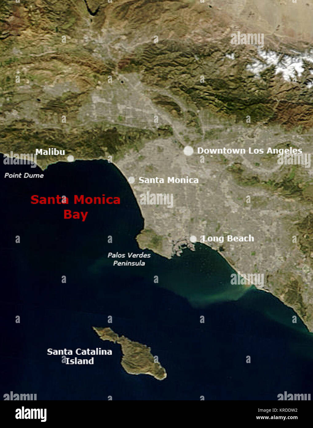 Santa Monica Bay Map Stock Photo - Alamy