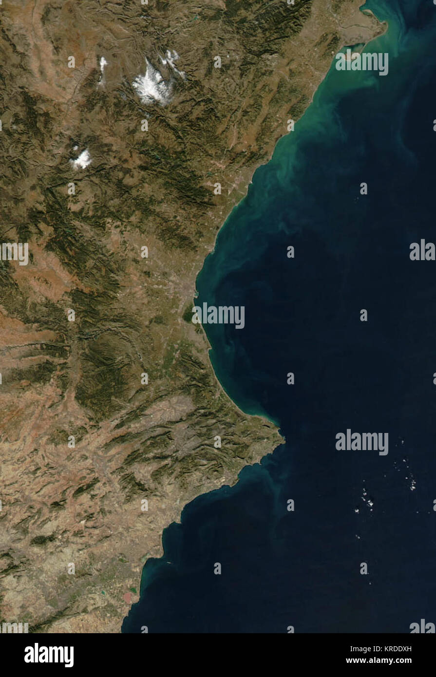 Land of Valencia, NASA satellite image Stock Photo - Alamy