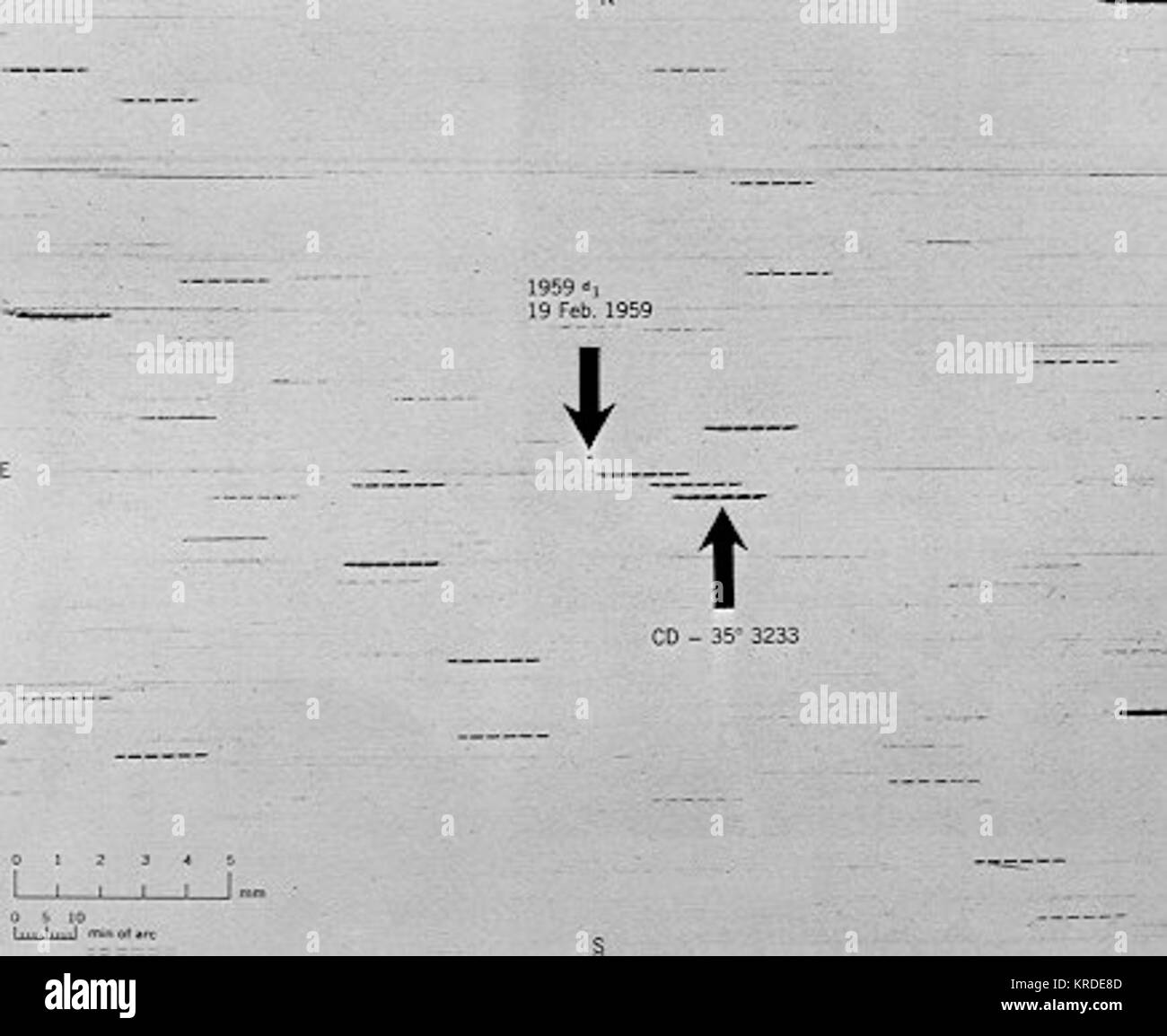 Vanguard II orbit photograph Stock Photo - Alamy