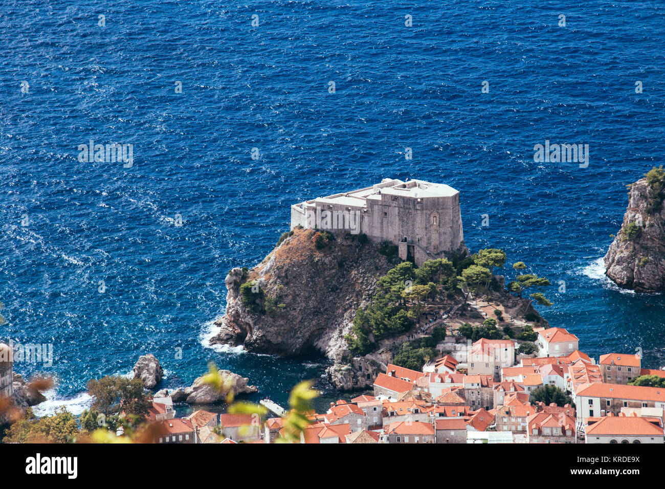 the historic port city of Dubrovnik in the south of Croatia Stock Photo ...