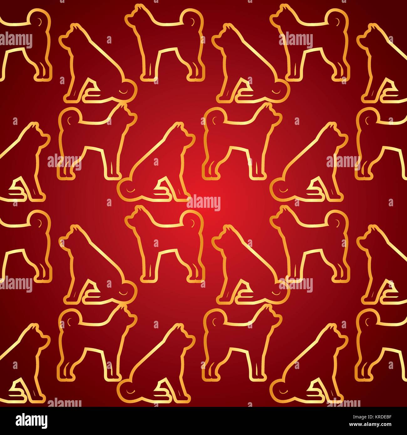 seamless pattern chinese dog traditional Stock Vector Image & Art - Alamy