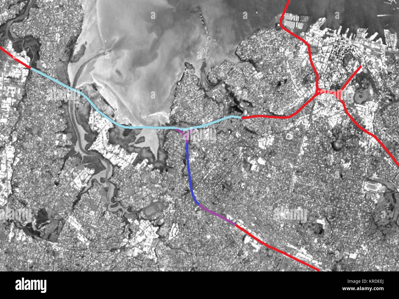 Waterview Connection Indicative Map Stock Photo - Alamy