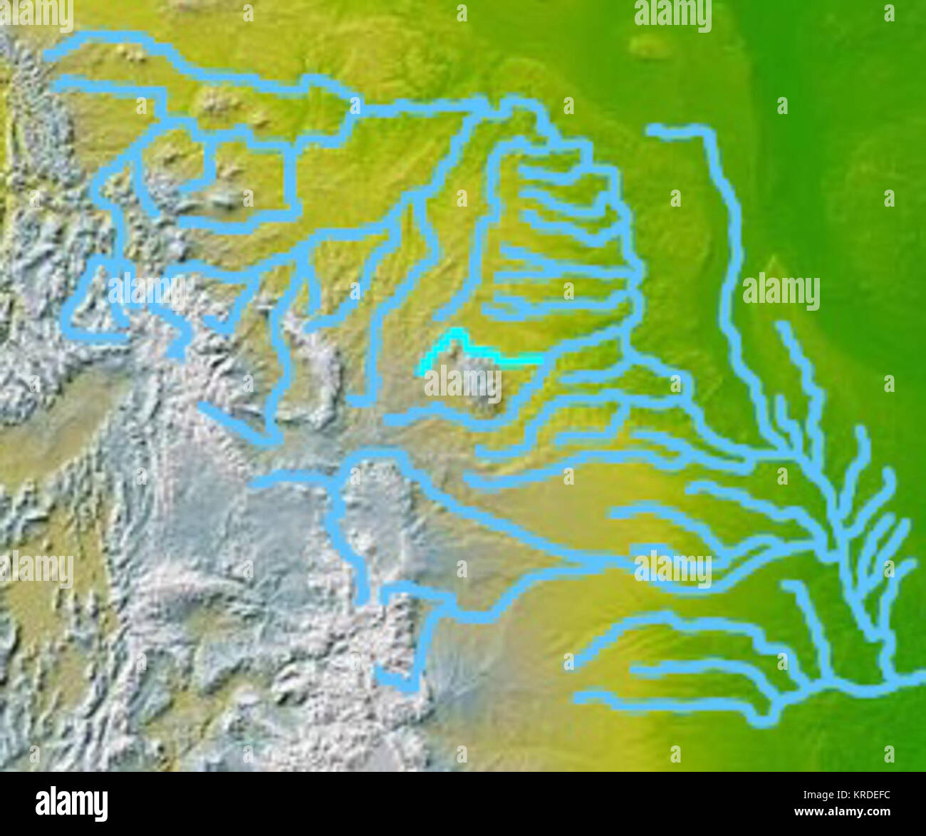 Wpdms nasa topo belle fourche river Stock Photo - Alamy