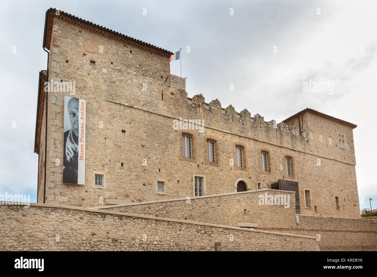 Musee Picasso Antibes, exterior of museum in Antibes, French Riviera ...