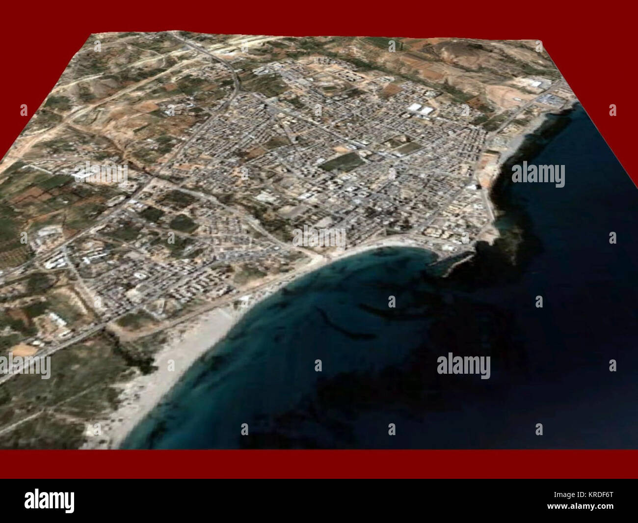 Al Khums from space Stock Photo - Alamy