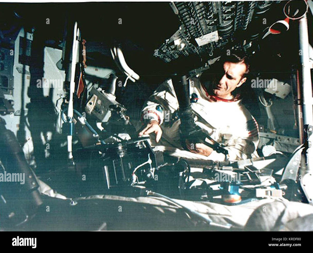 Apollo 12 Gordon in simulator Stock Photo - Alamy