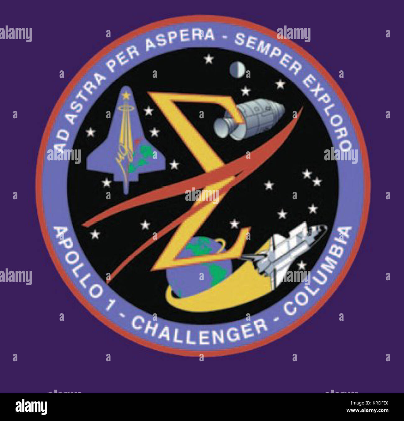 Apollo 1 Challenger Columbia memorial emblem Stock Photo - Alamy