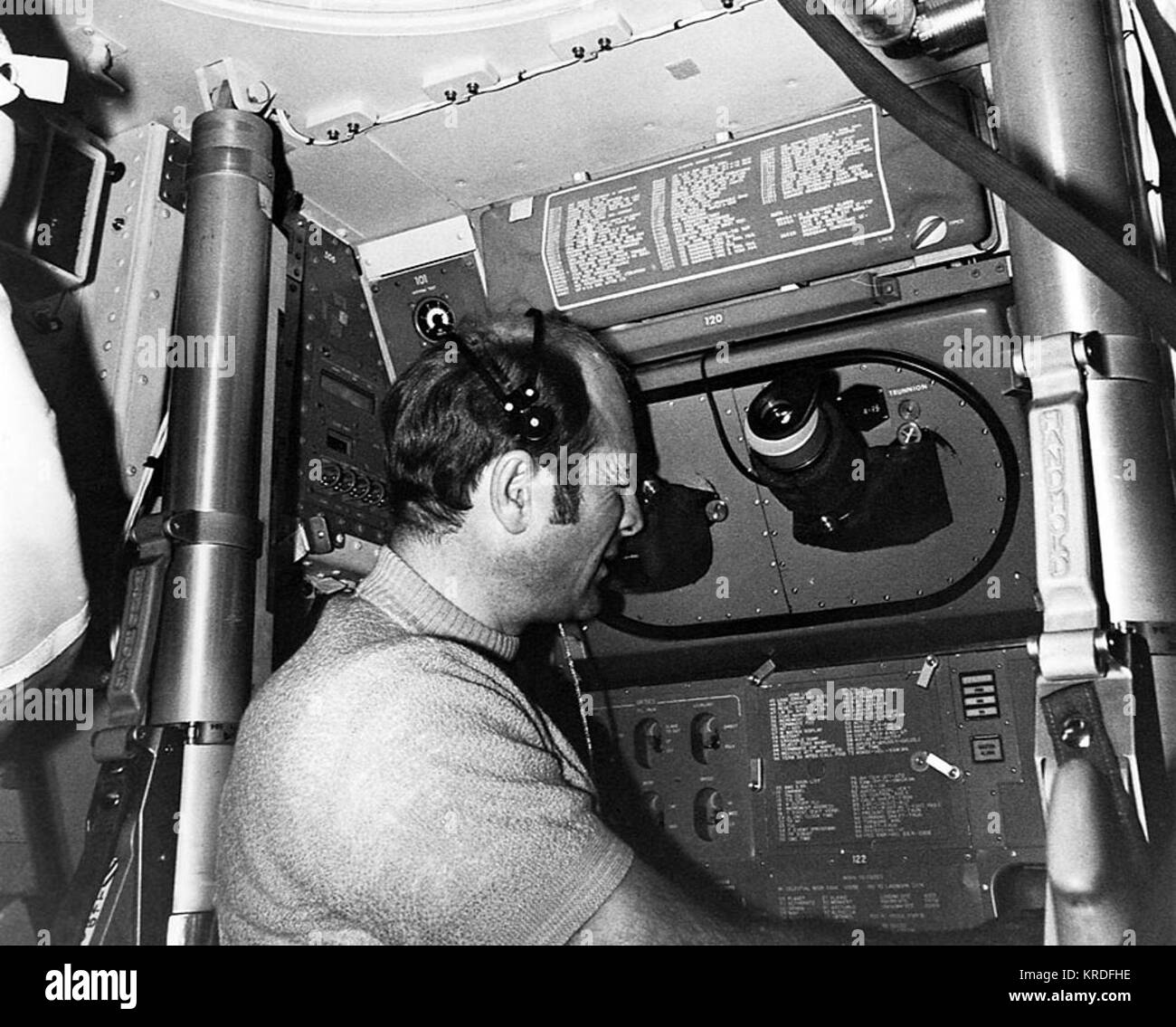 Apollo 17 Ron Evans conducts a guidance and navigation exercise Ap17 ...