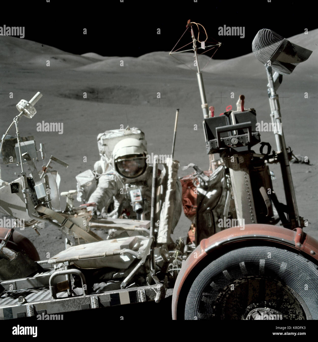 Apollo 17 lunar rover AS17-146-22296HR Stock Photo - Alamy