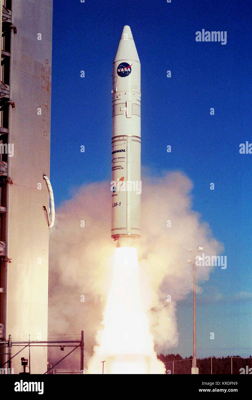 Athena 1 rocket launching from Kodiak Island Stock Photo - Alamy