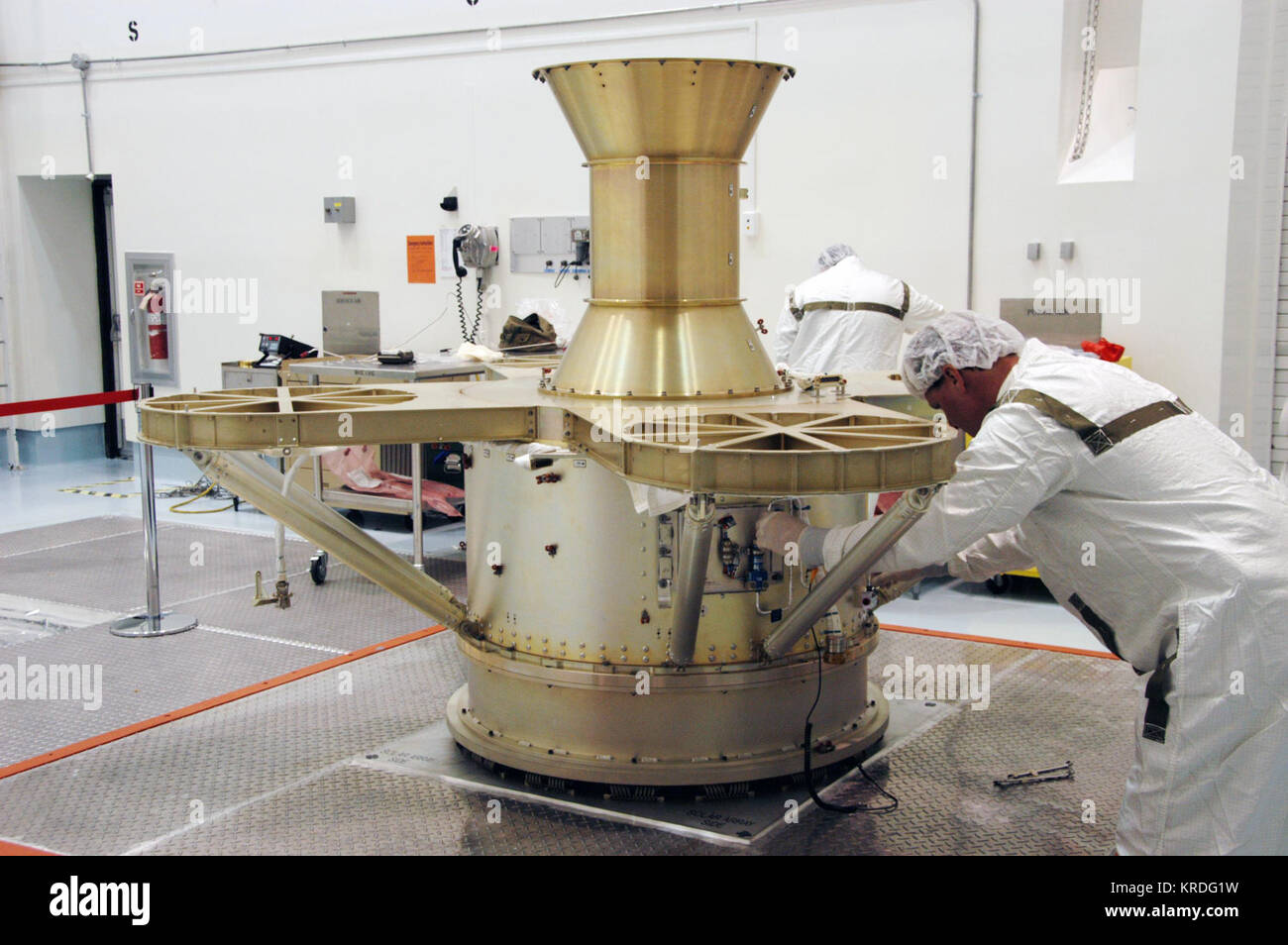 Attaching a high pressure line to the probe carrier for THEMIS fueling ...