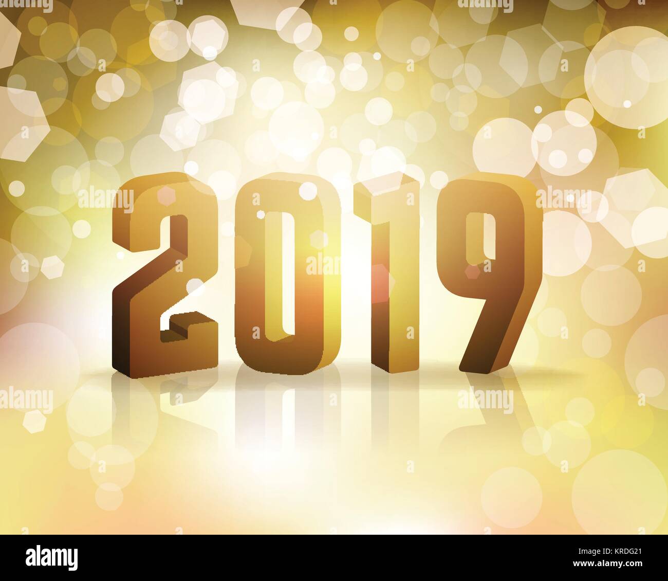 The year 2019 New Year's Eve concept illustration. Vector EPS 10 ...