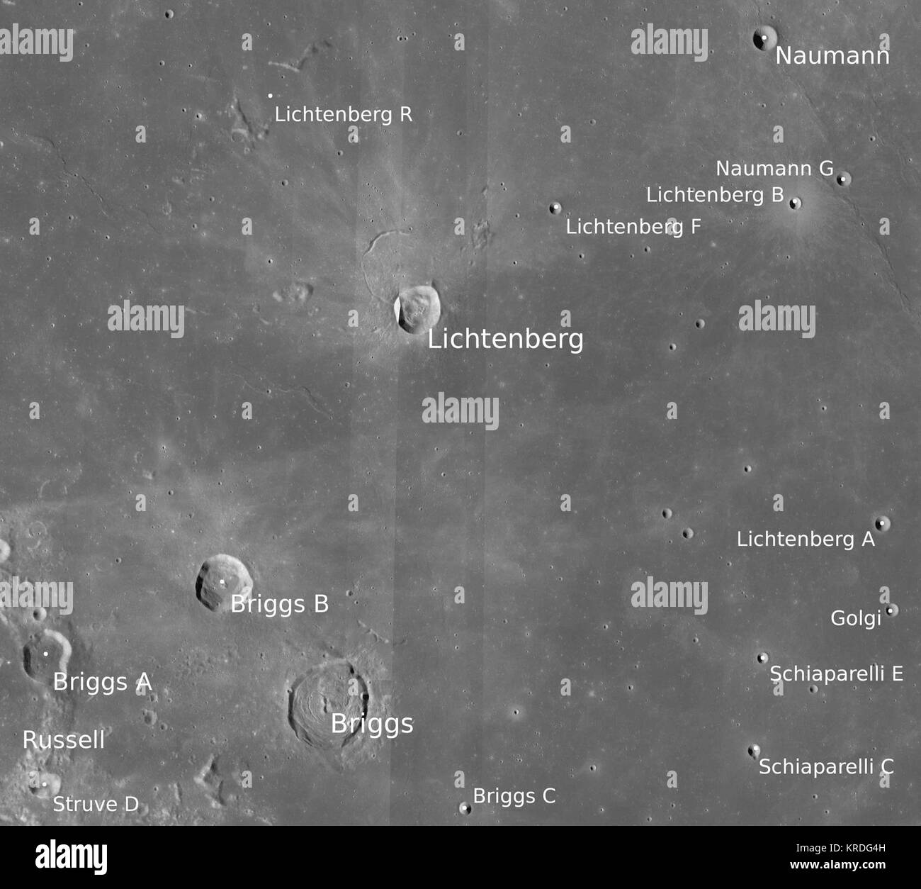 Briggs Lichtenberg - LROC - WAC Stock Photo - Alamy