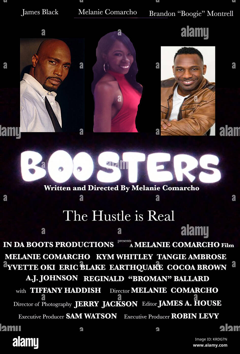 BOOSTERS, US poster art, from left, James Black, Melanie Comarcho ...