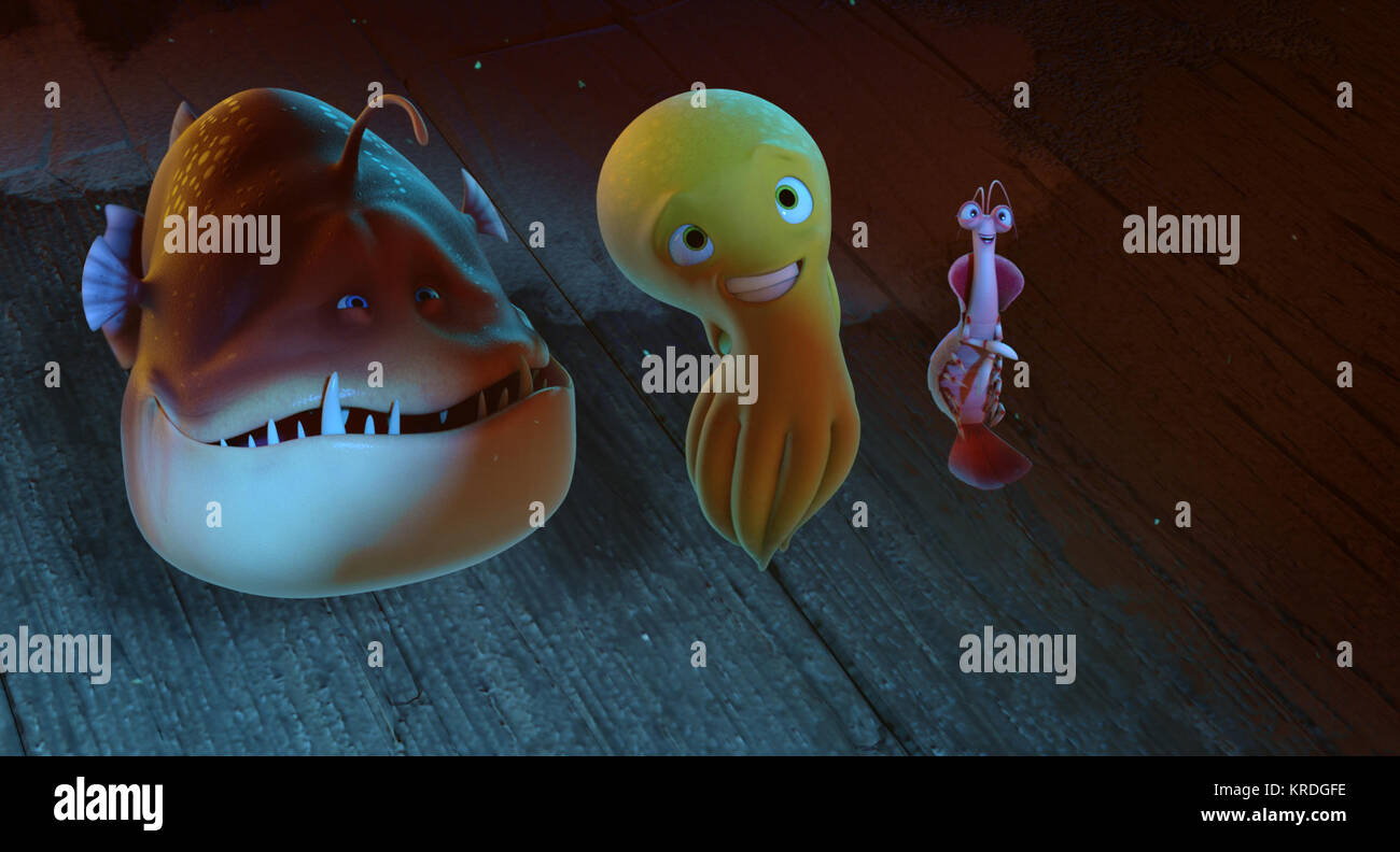DEEP, l-r: Evo (angler fish), Deep (octopus), Alice (angler fish), 2017 ...