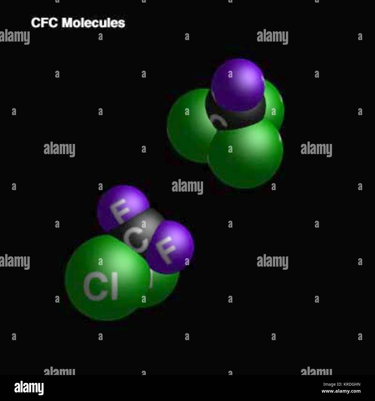 Chlorofluorocarbons 28space-filling representation29 Stock Photo - Alamy