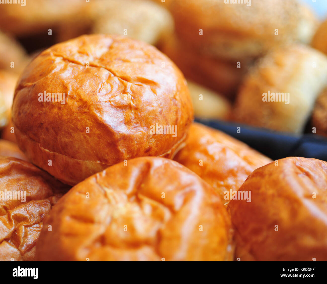 Stack of buns on a tray Stock Photo - Alamy