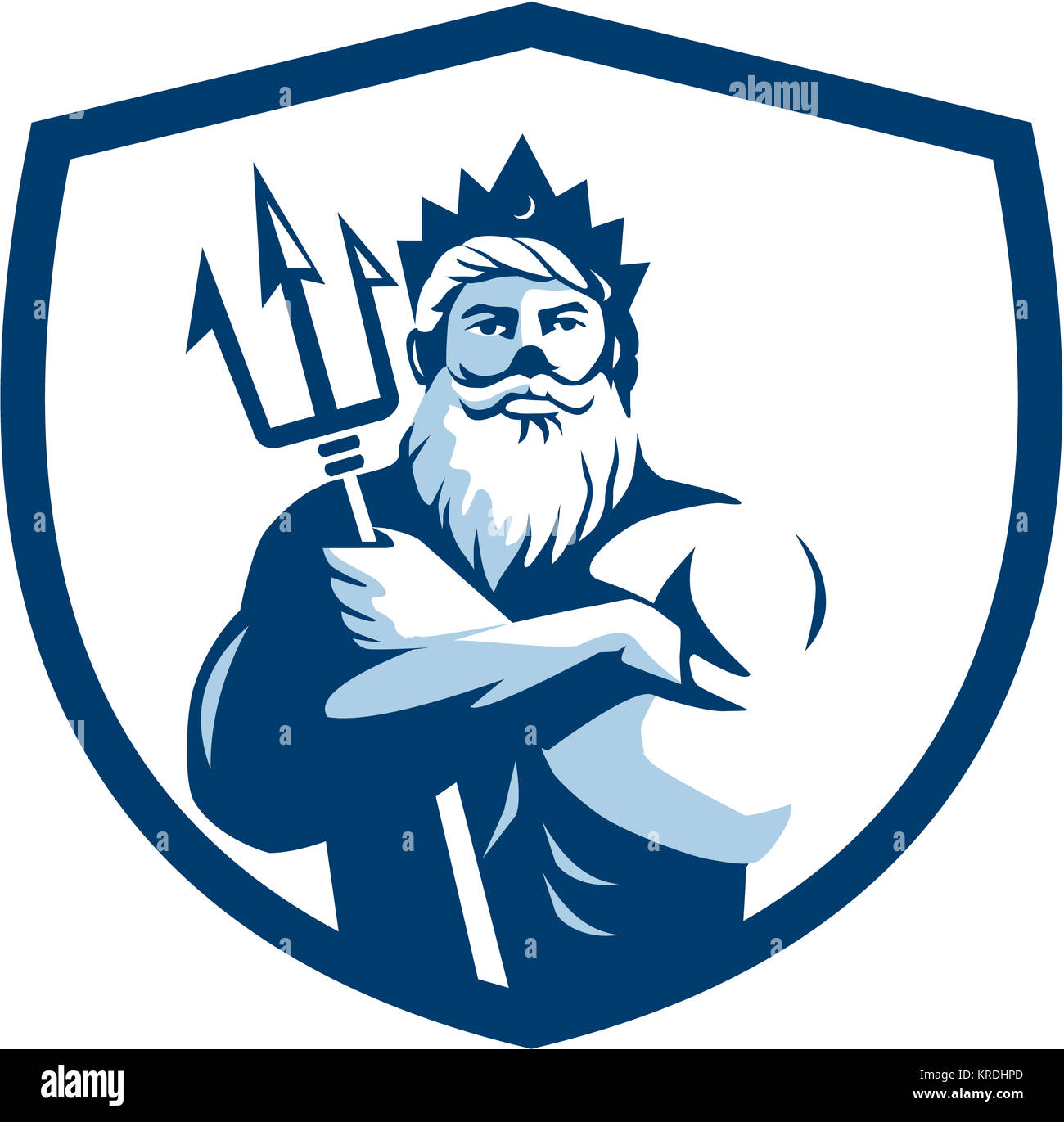 Trident crest hi-res stock photography and images - Alamy