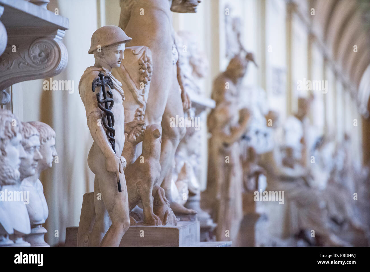Roman antique statues in a museum Stock Photo - Alamy