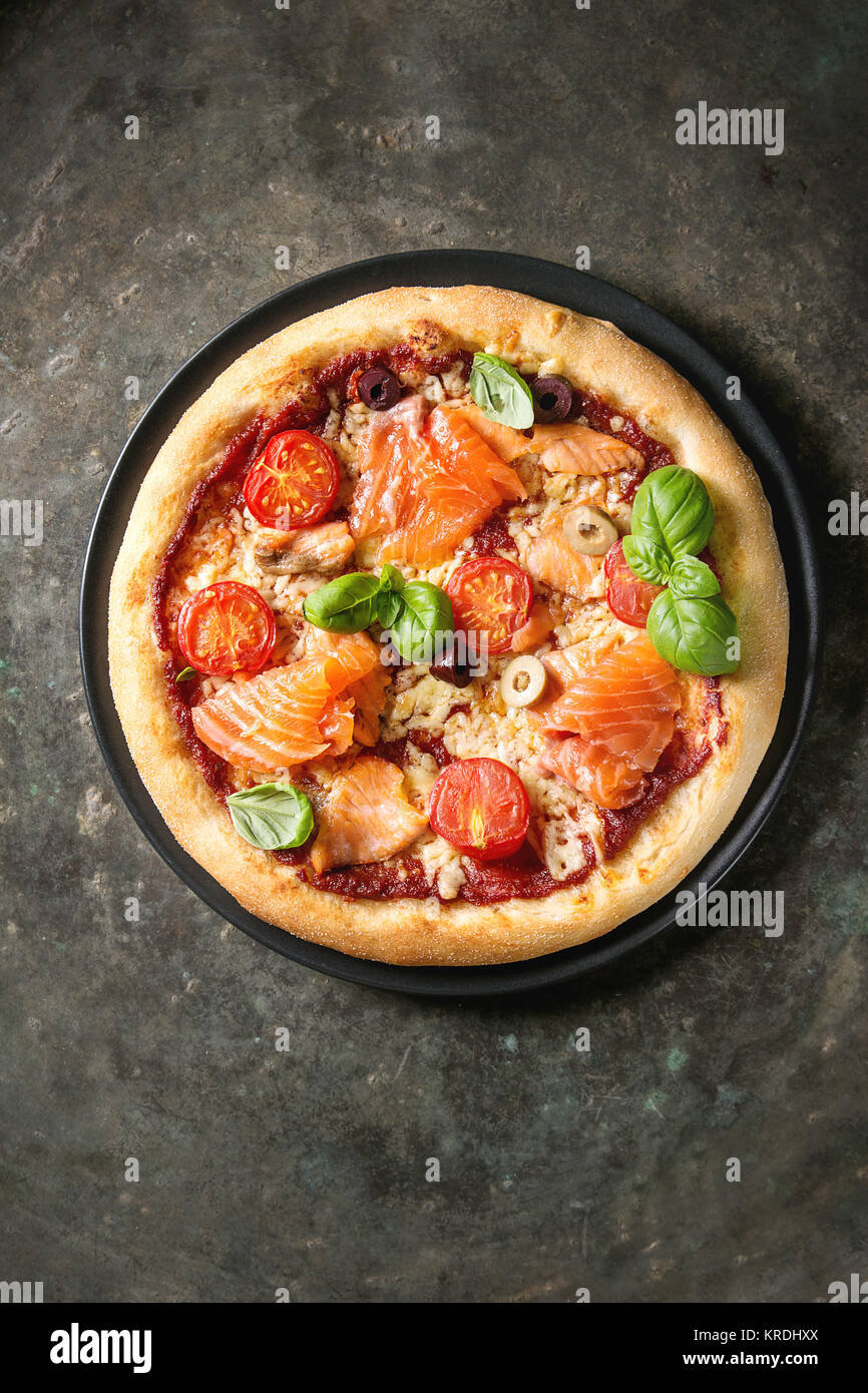 Pizza with sa Stock Photo - Alamy