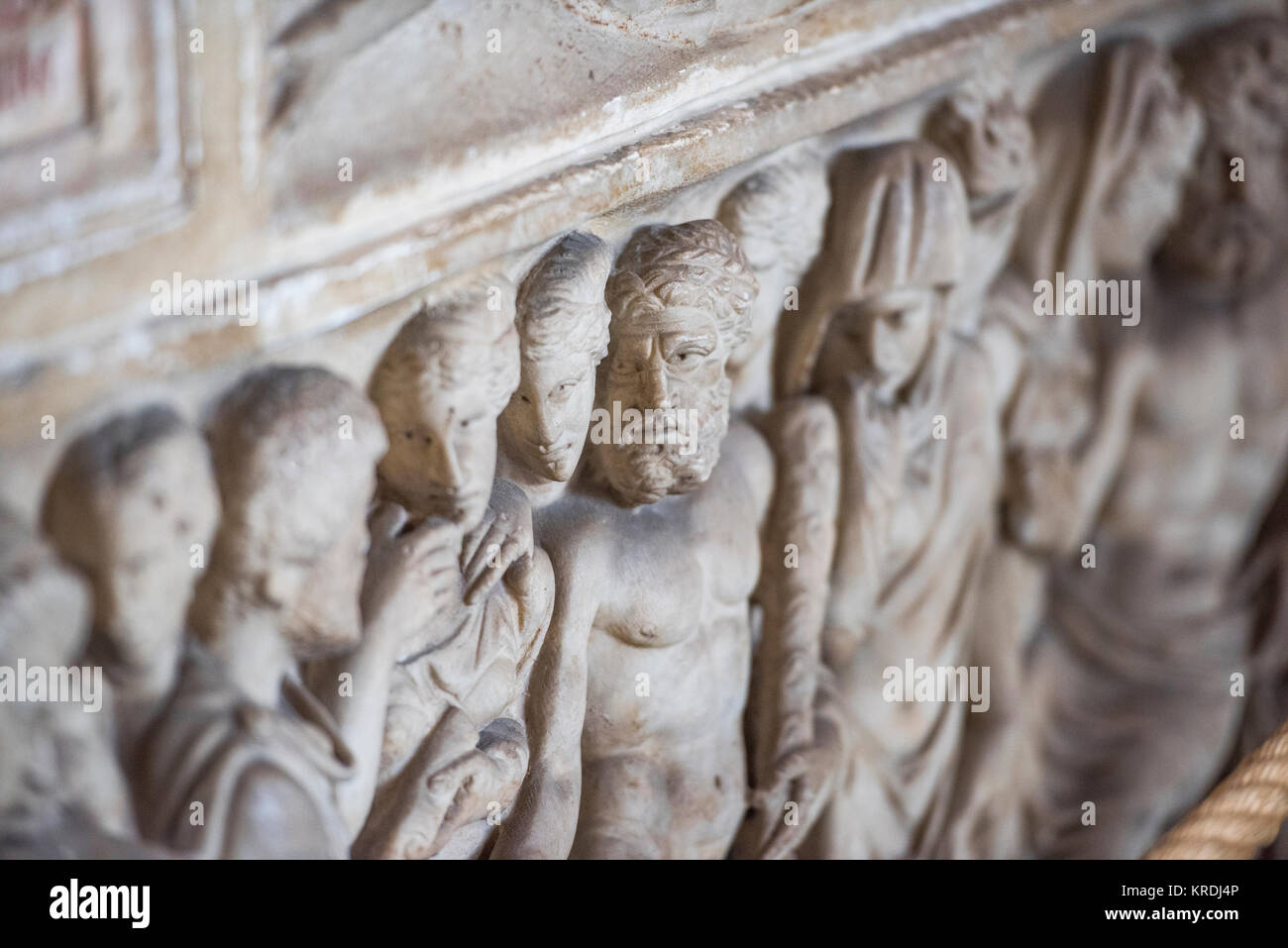 Roman antique statues in a museum Stock Photo - Alamy