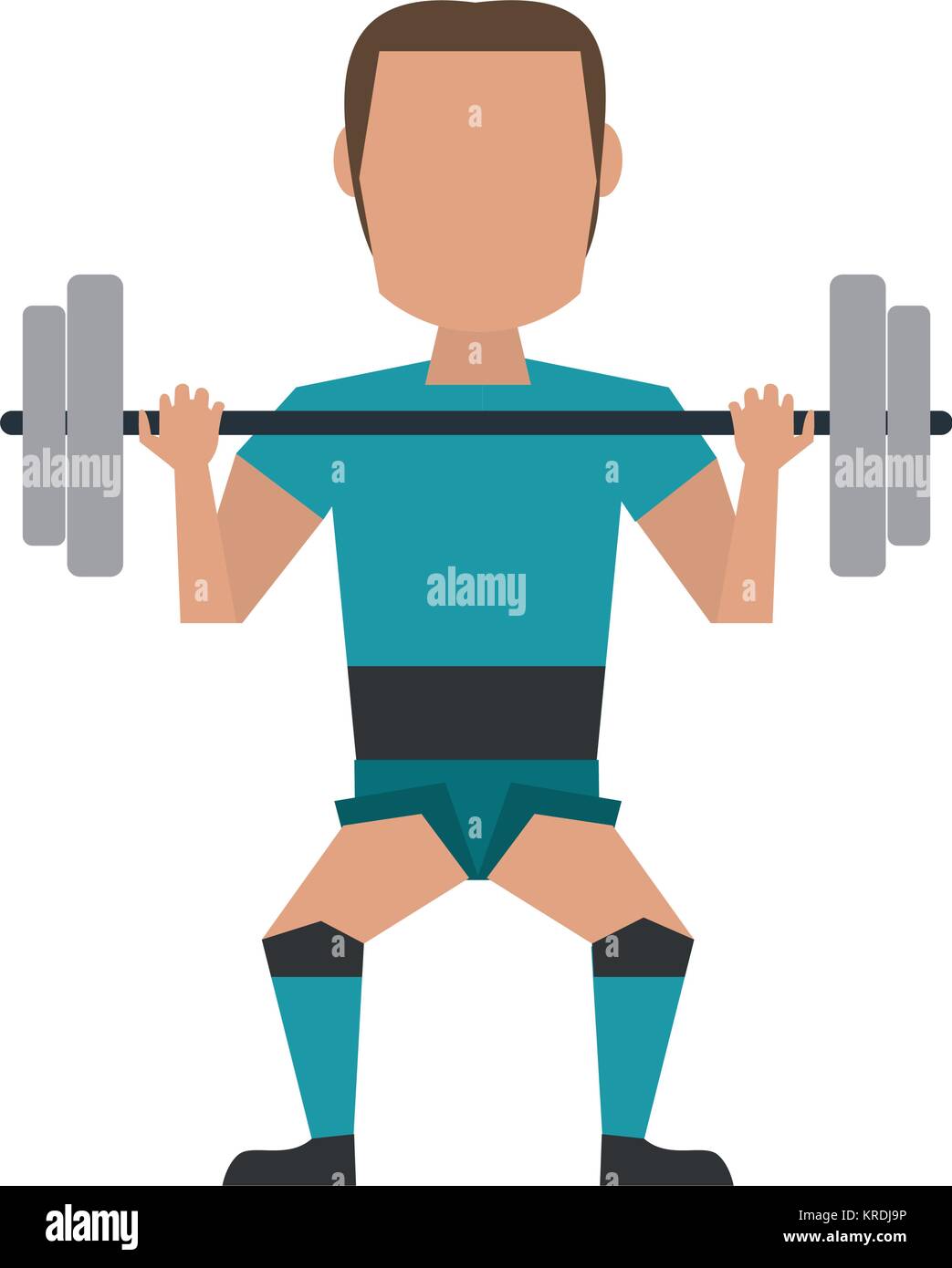 Cartoon Man Lifting Weights Stock Photos & Cartoon Man Lifting Weights ...