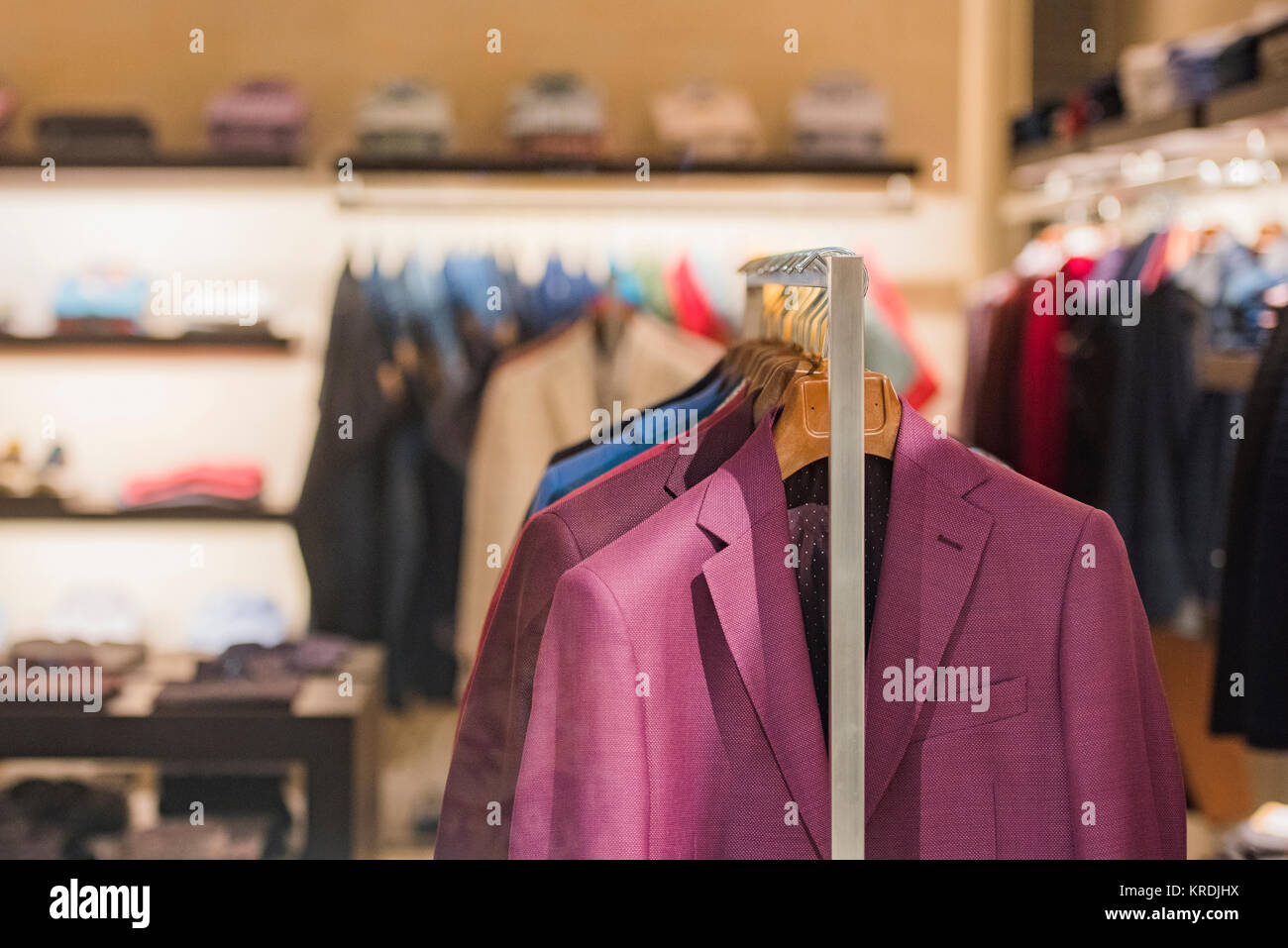 Elegant men clothing in a store Stock Photo - Alamy