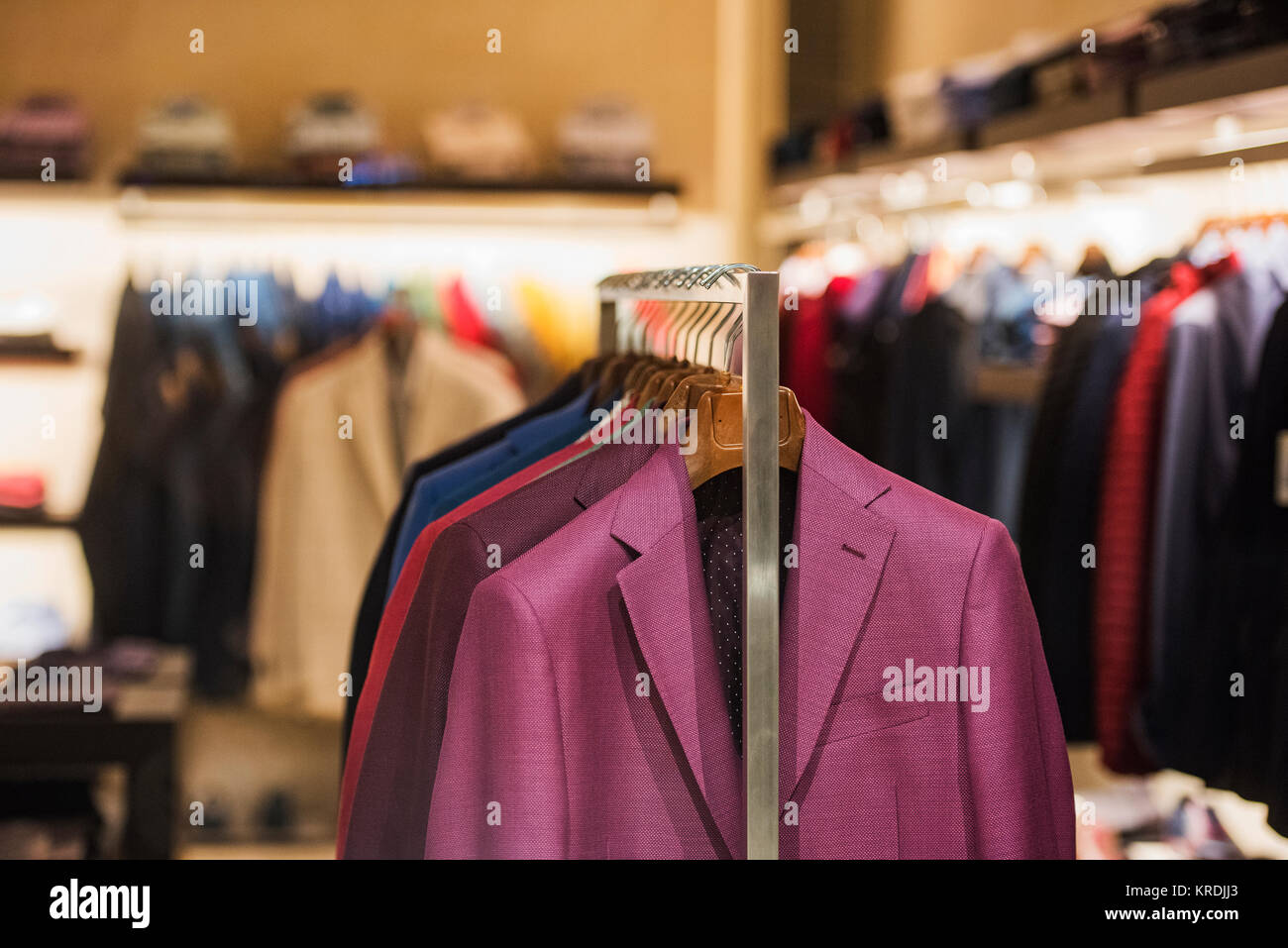 Elegant men clothing in a store Stock Photo - Alamy