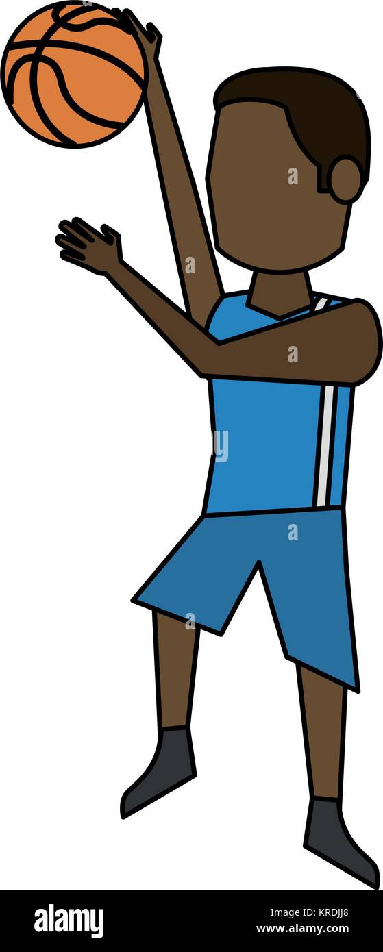 Male basketball player cartoon Stock Vector Image & Art - Alamy