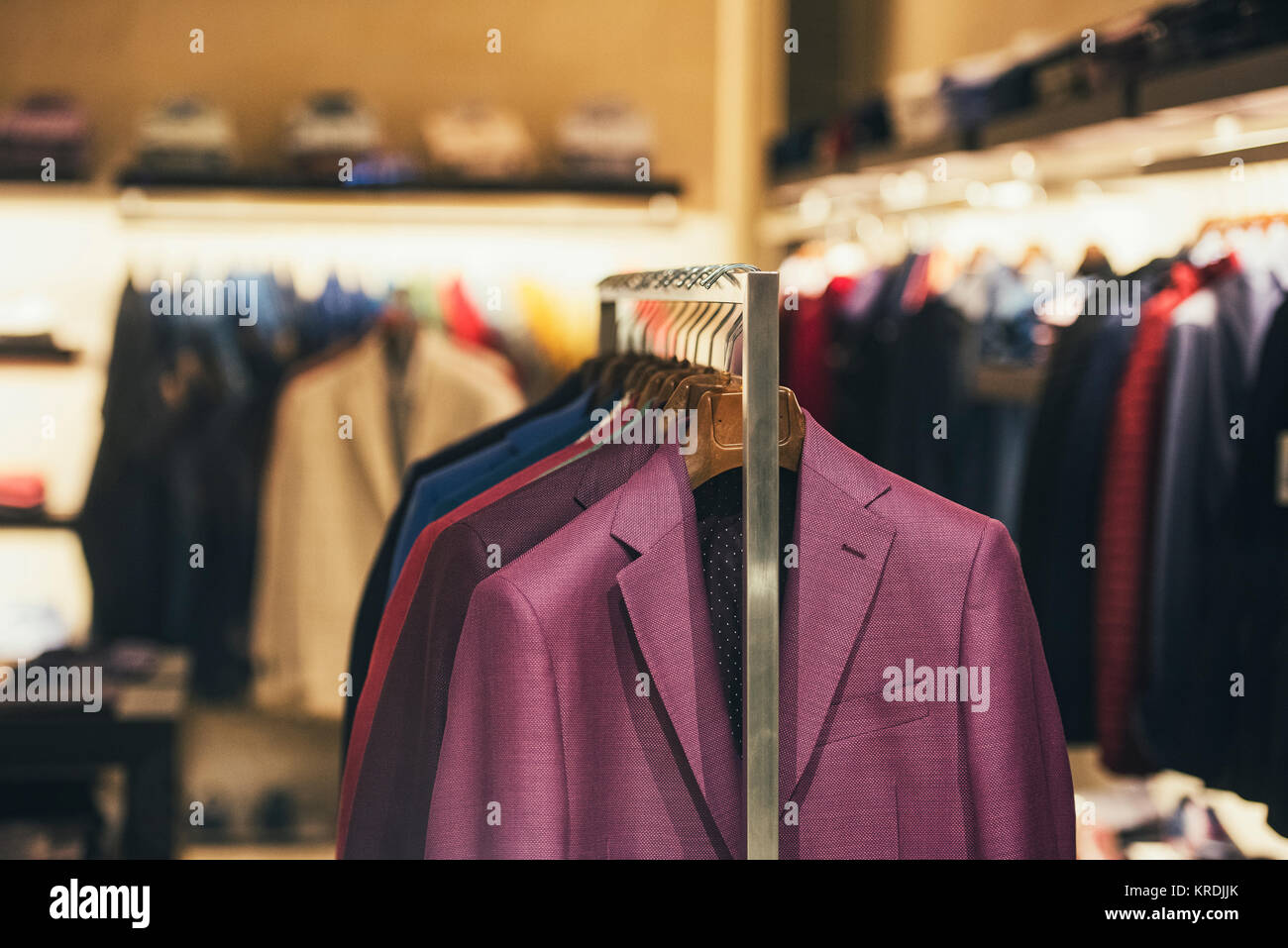 Elegant men clothing in a store Stock Photo - Alamy