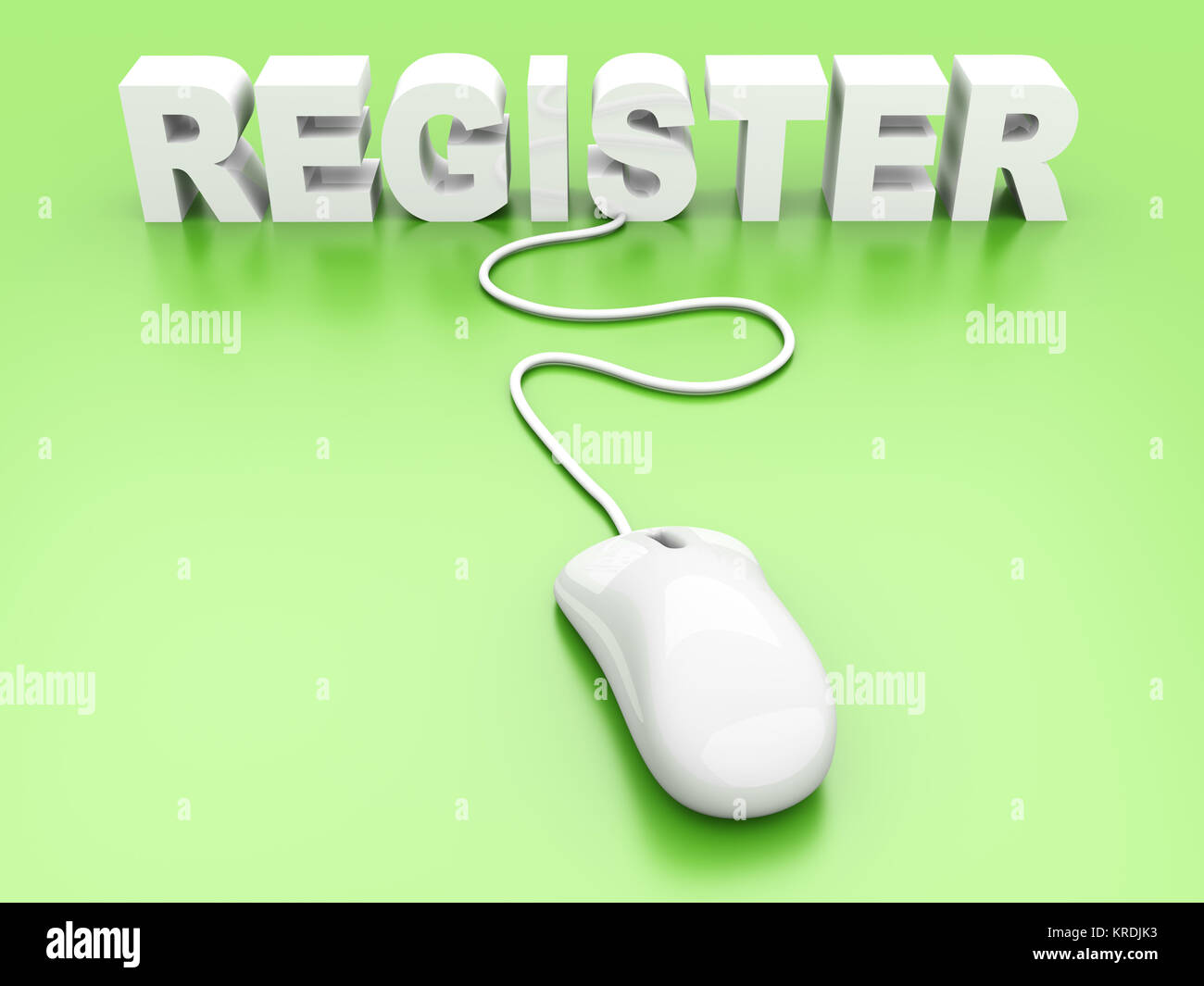 Register. 3D rendered Illustration Stock Photo - Alamy