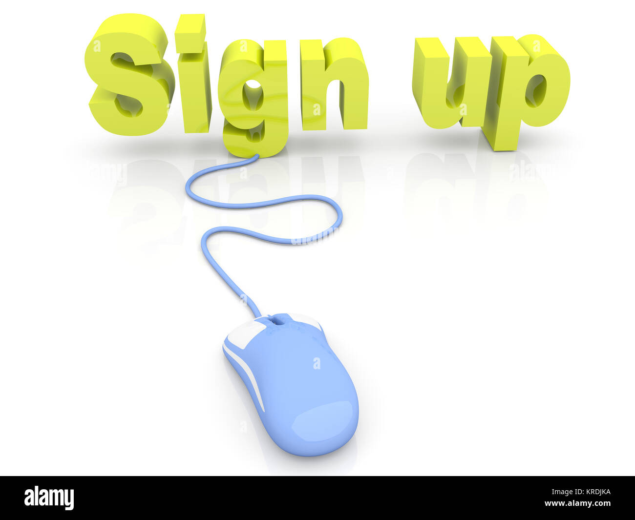 Sign up. 3D rendered Illustration. Isolated on white Stock Photo - Alamy