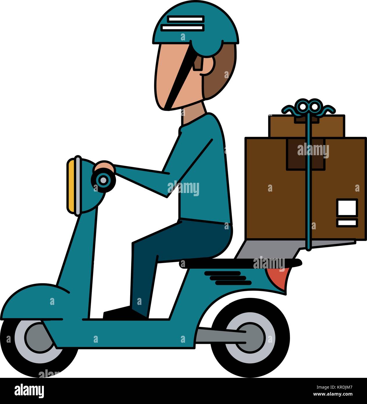 Courier cartoon hi-res stock photography and images - Alamy