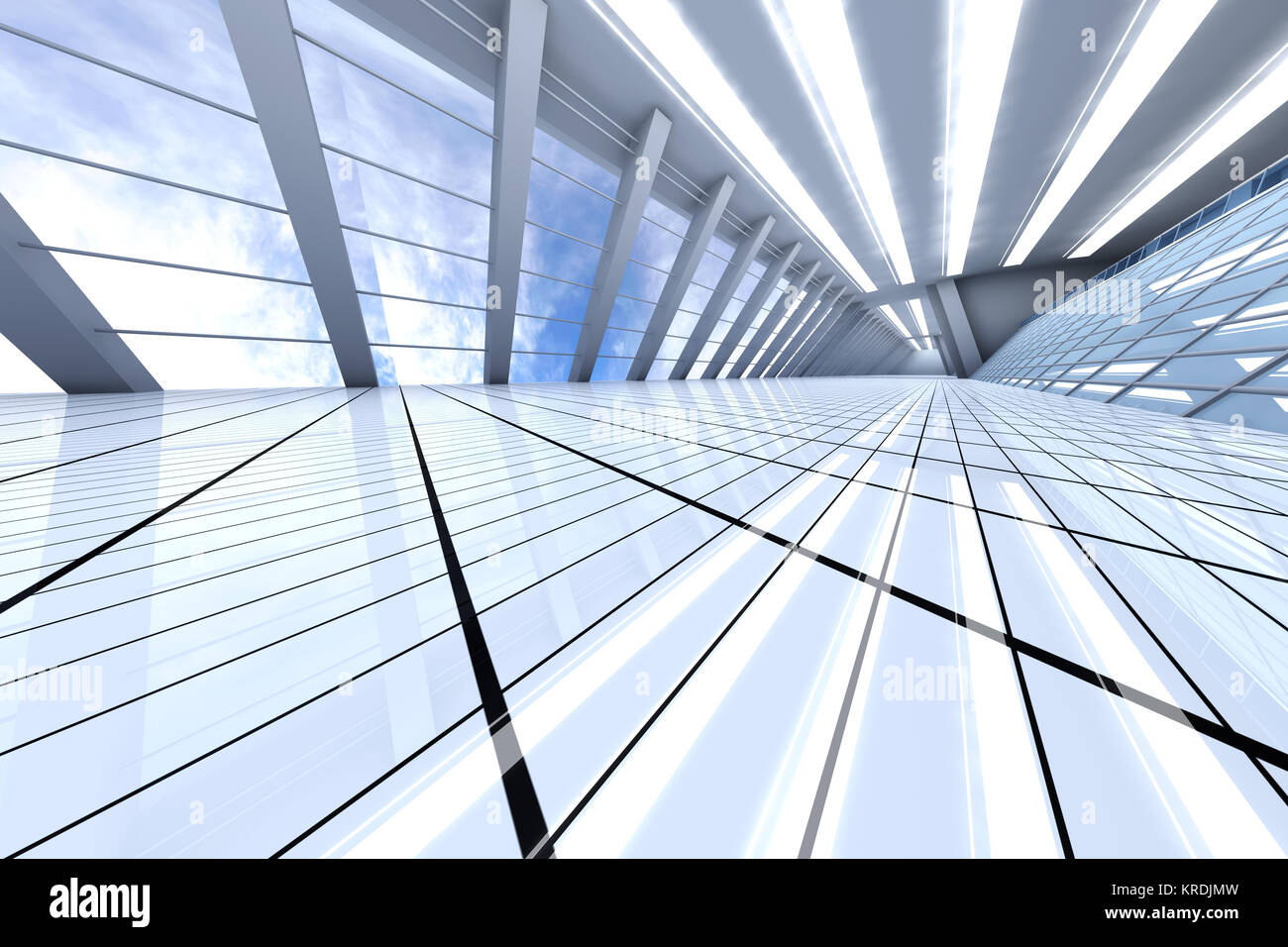 3D rendered Illustration. Airport architecture visualization Stock ...