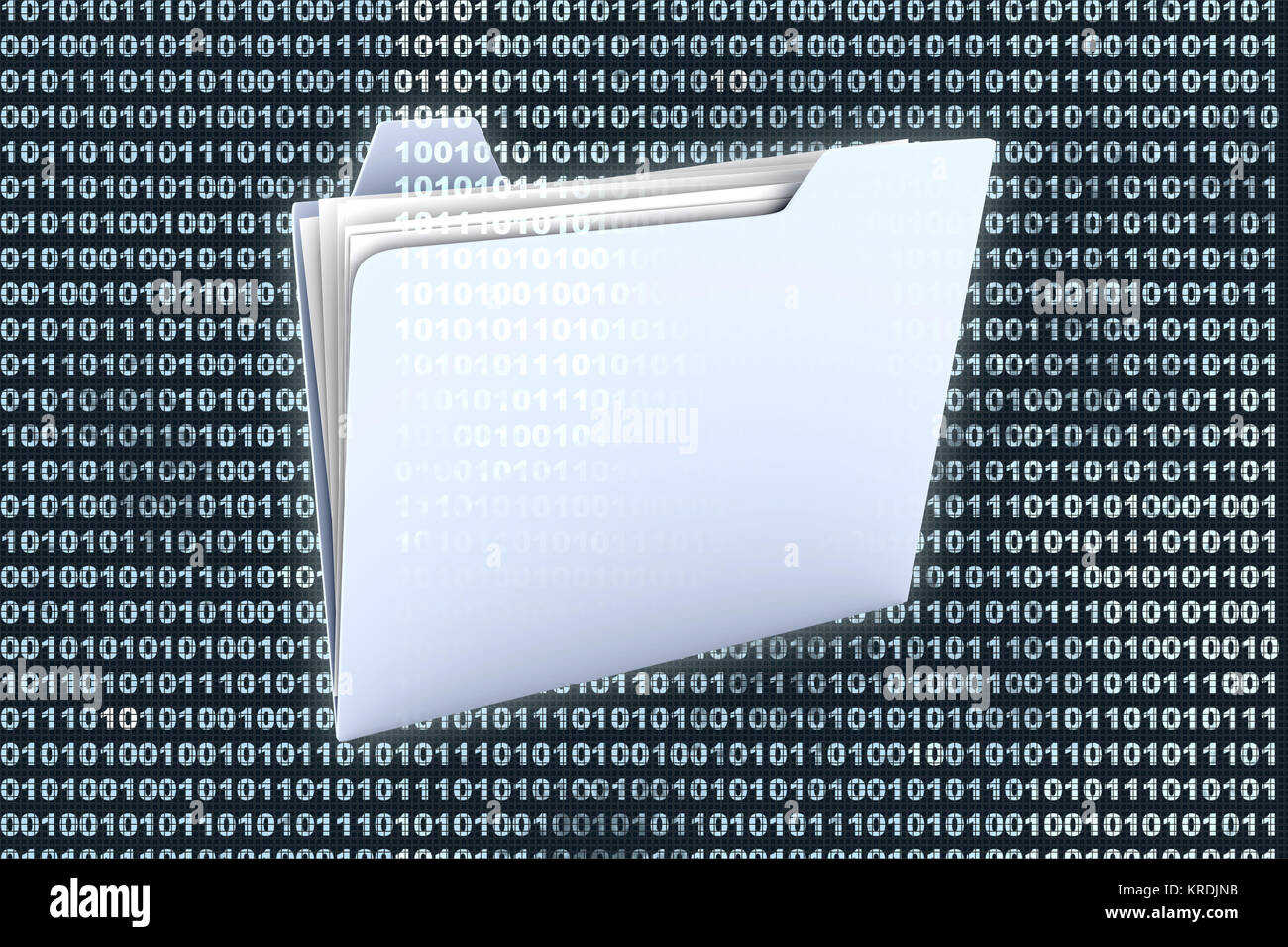 A folder icon in front of a binary, digital background Stock Photo - Alamy
