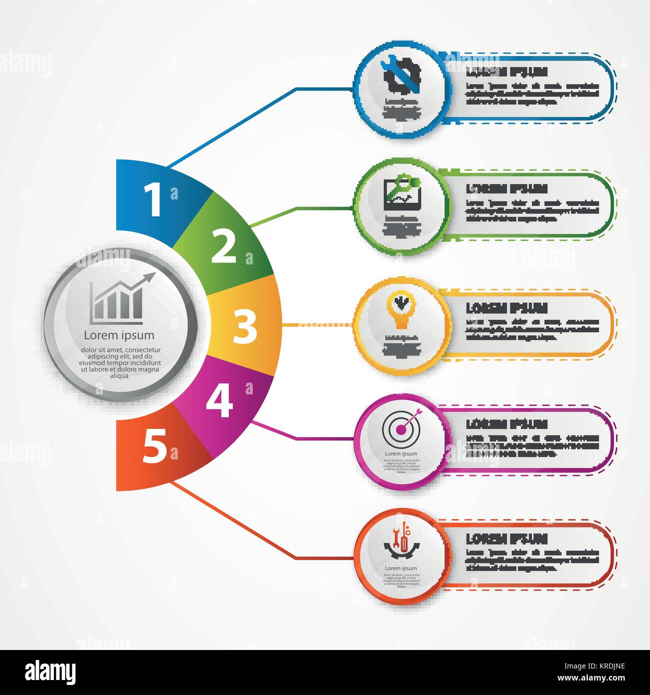 Modern vector illustration 3d. A circular infographic template with ...