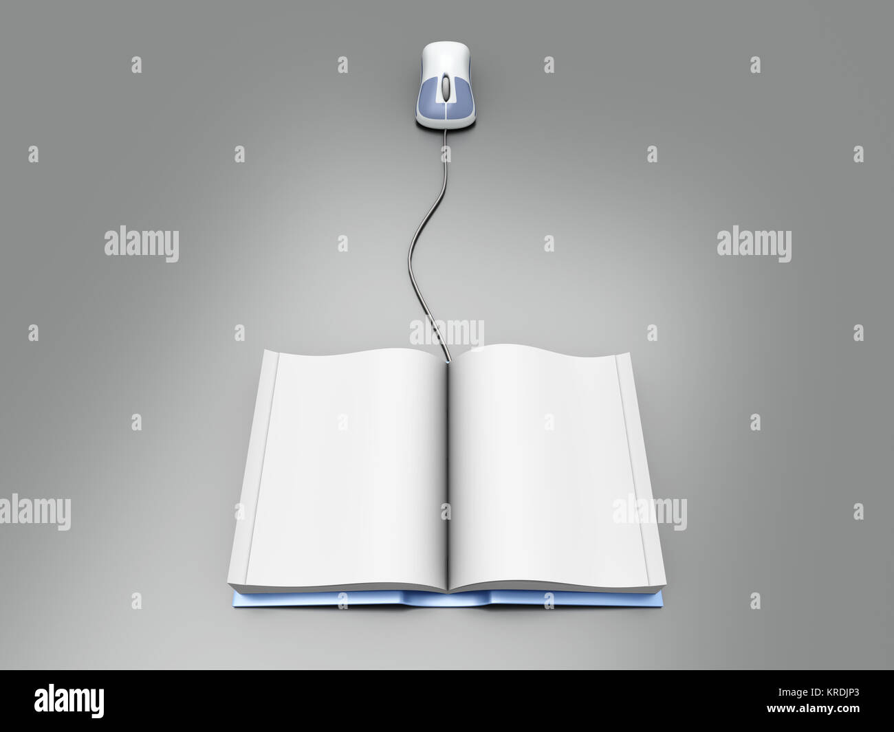 A digital book. Symbolic 3D rendered Illustration Stock Photo - Alamy
