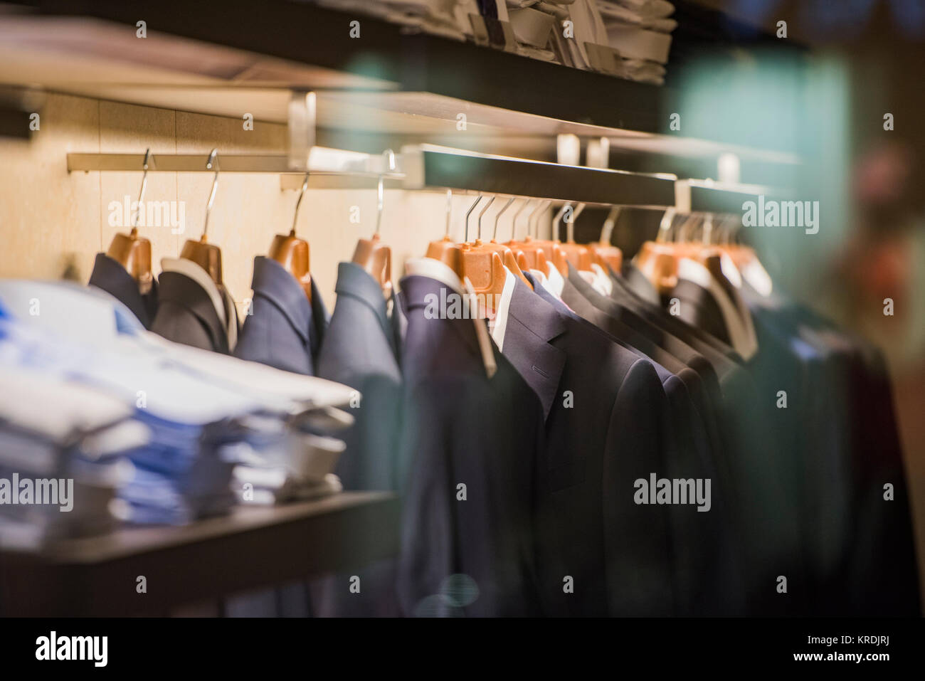 Elegant men clothing in a store Stock Photo - Alamy