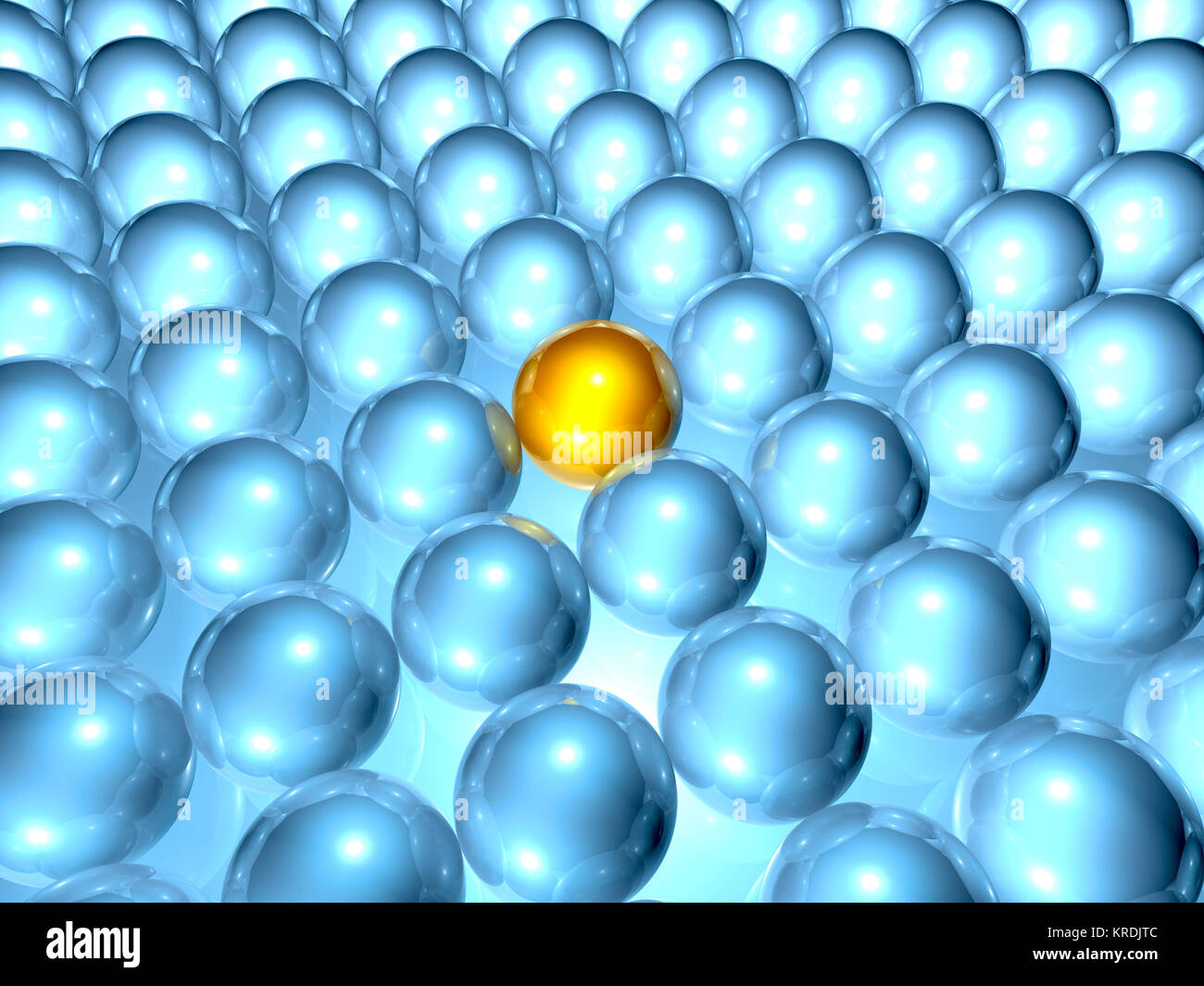3D rendered Illustration. Abstract background of infinite spheres ...