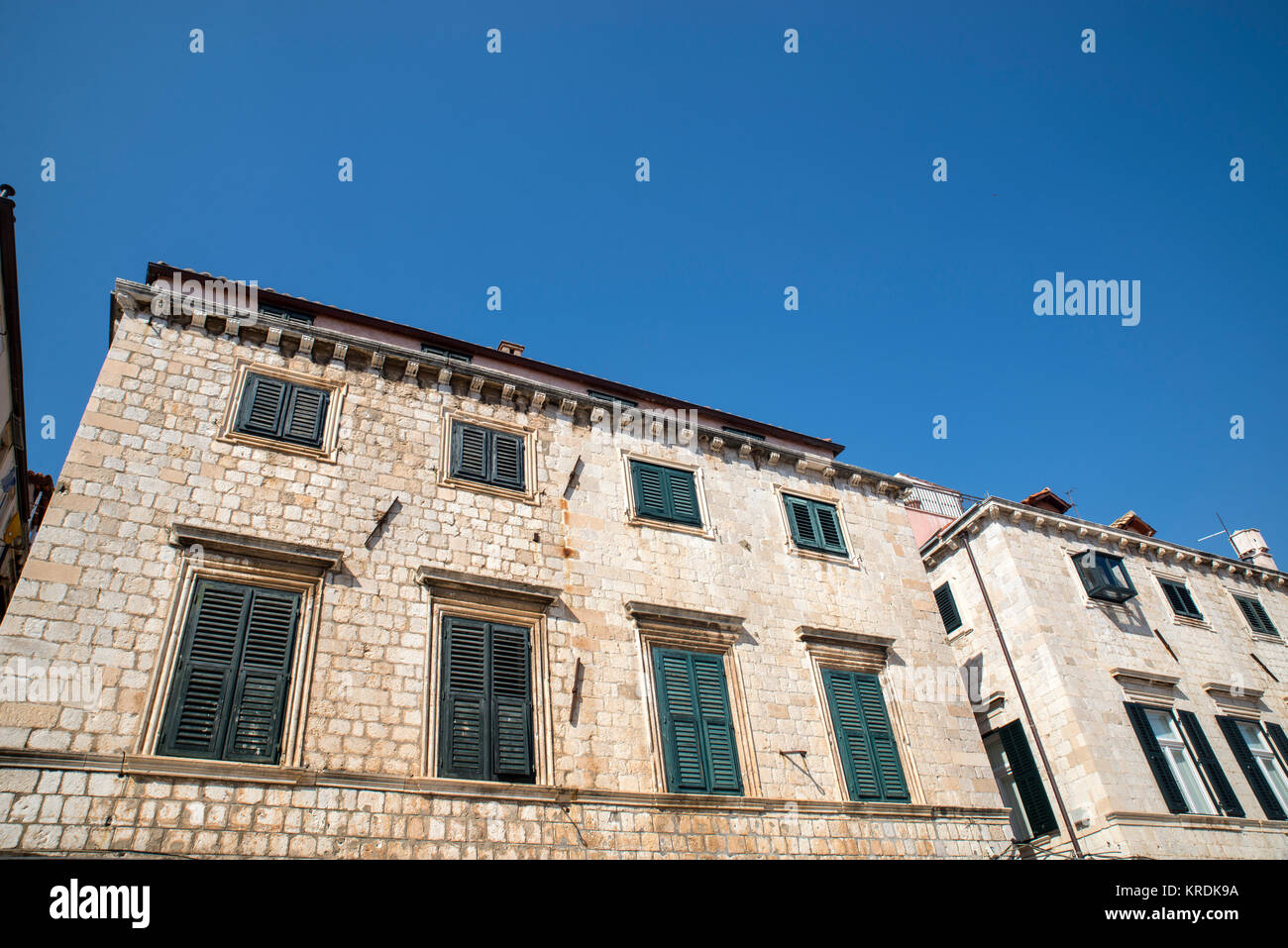 Shuttered building, Dubrovnik, Croatia Stock Photo - Alamy