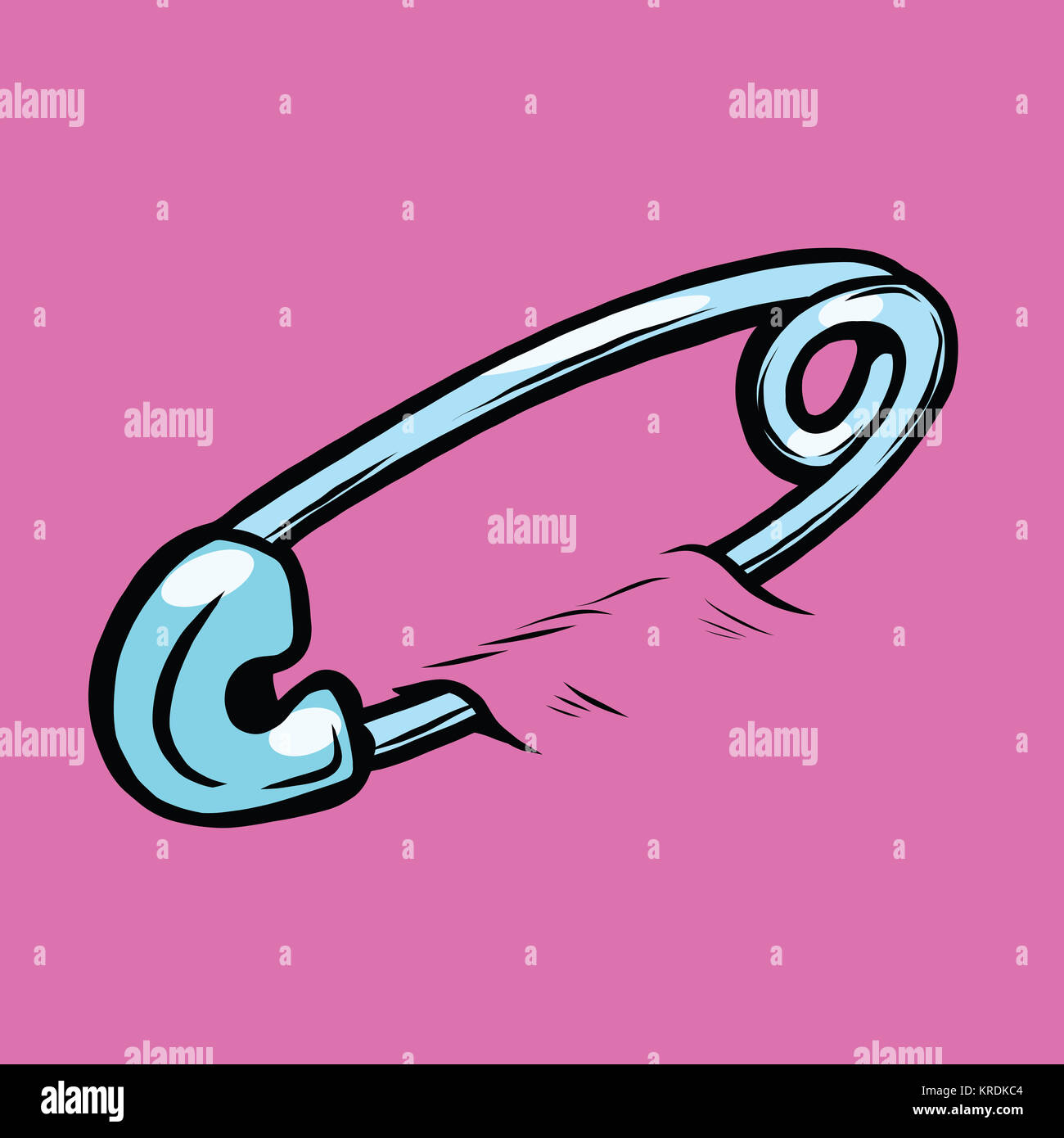 Pin barrette sewing in fabric Stock Photo - Alamy