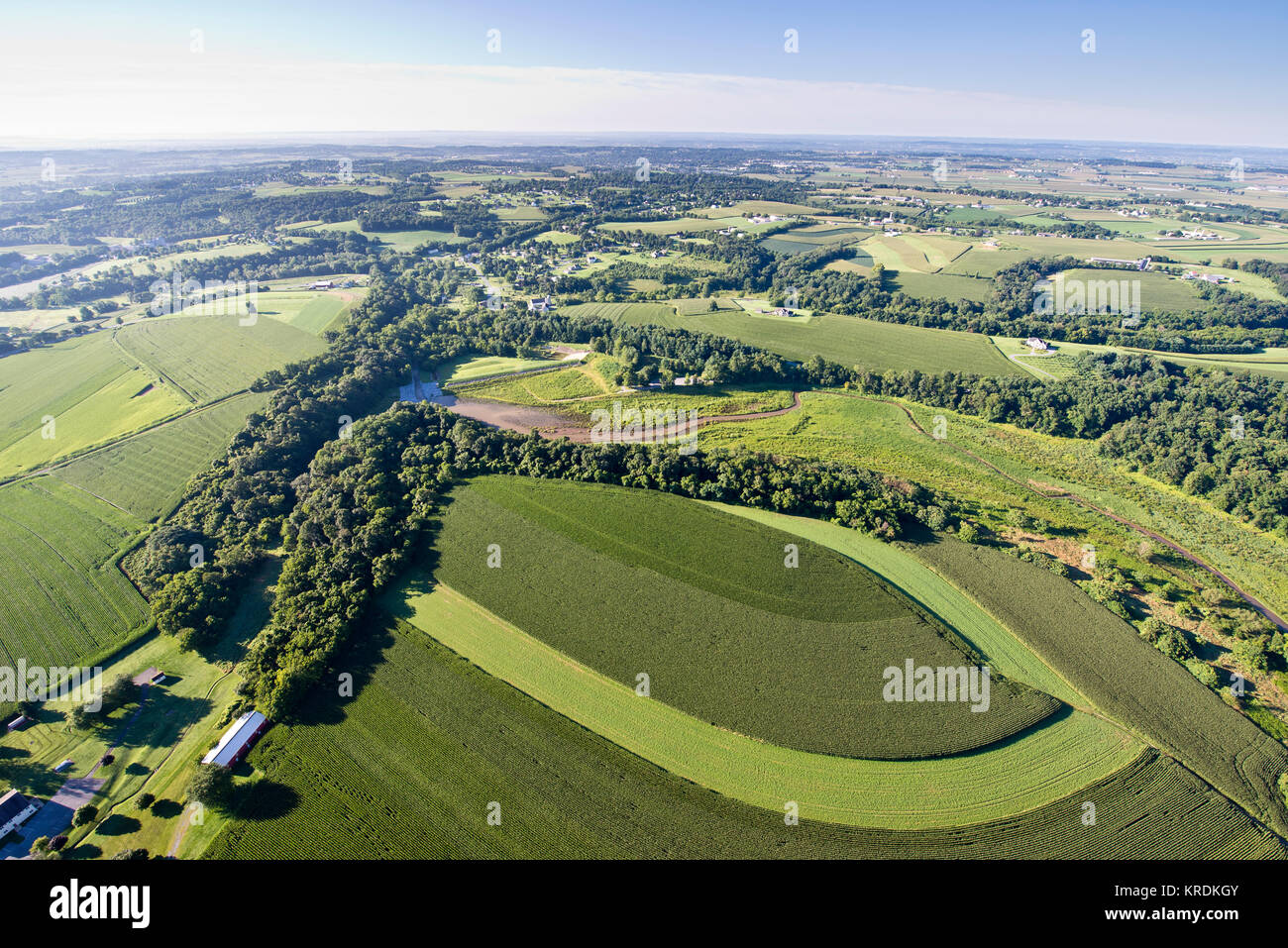 AERIAL VIEW OF DRAINED SPEEDWELL FORGE LAKE DAMAGED IN HURRICANE IRENE ...