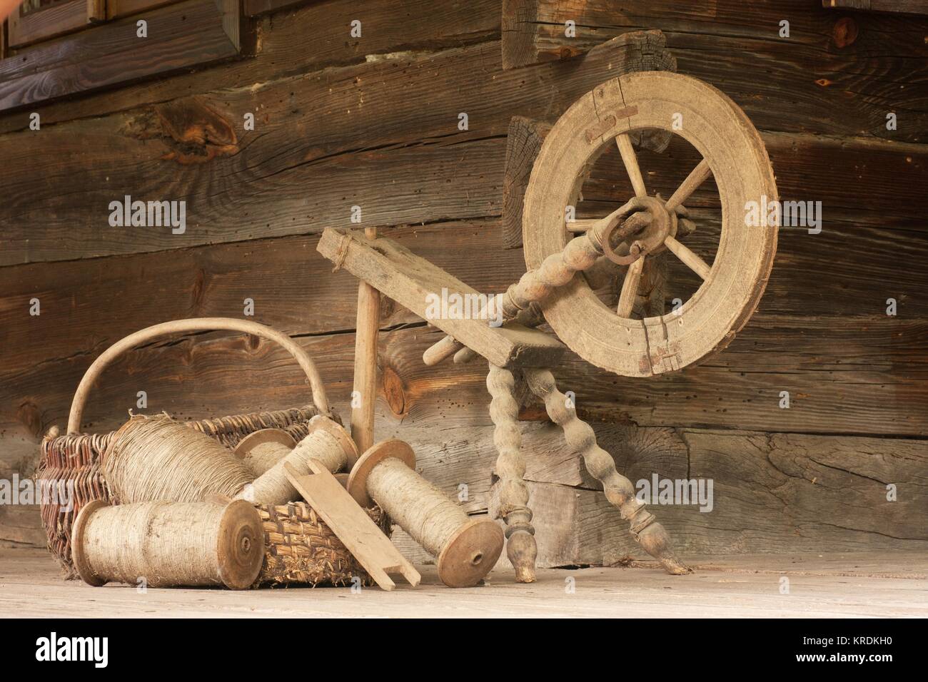 old tools weaving Stock Photo - Alamy