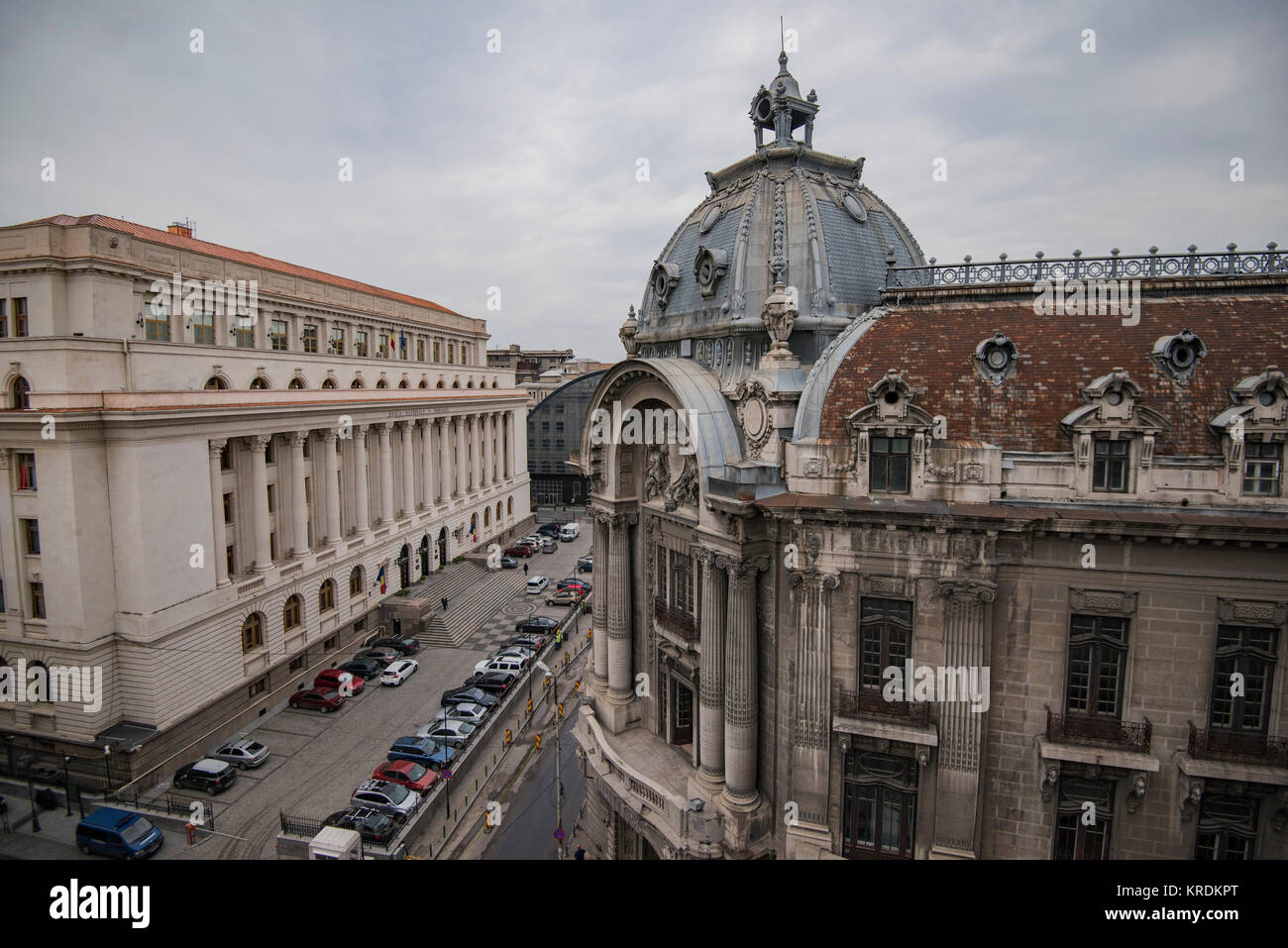 Bucharest old buildings seen from above Stock Photo - Alamy