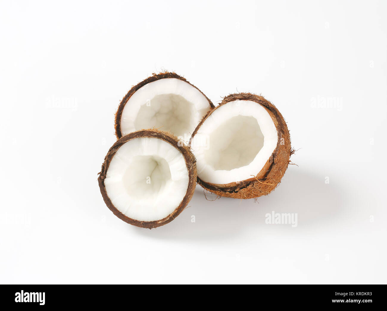 fresh coconut halves Stock Photo - Alamy