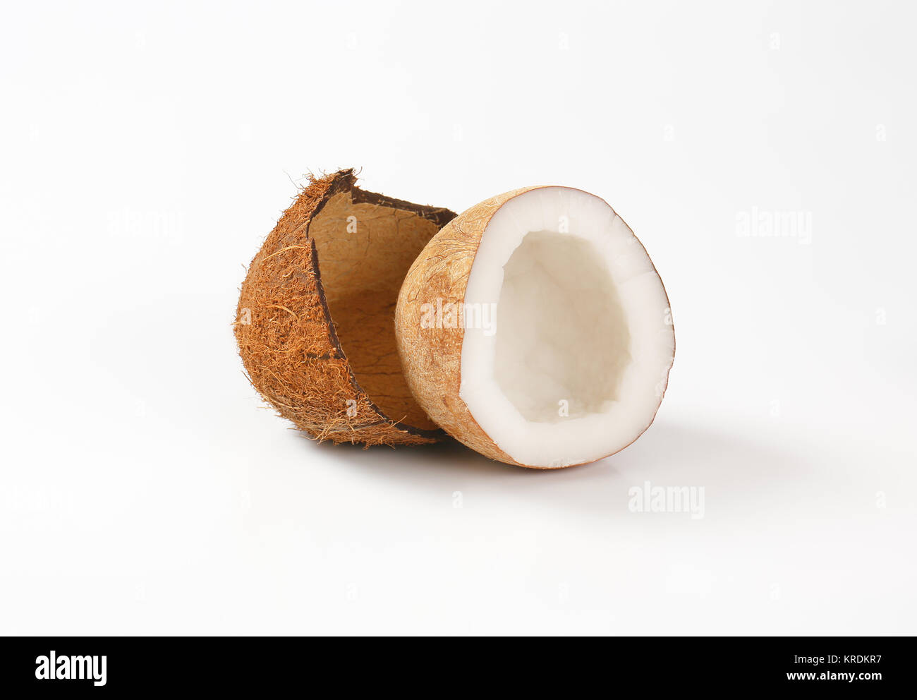 fresh coconut half Stock Photo - Alamy