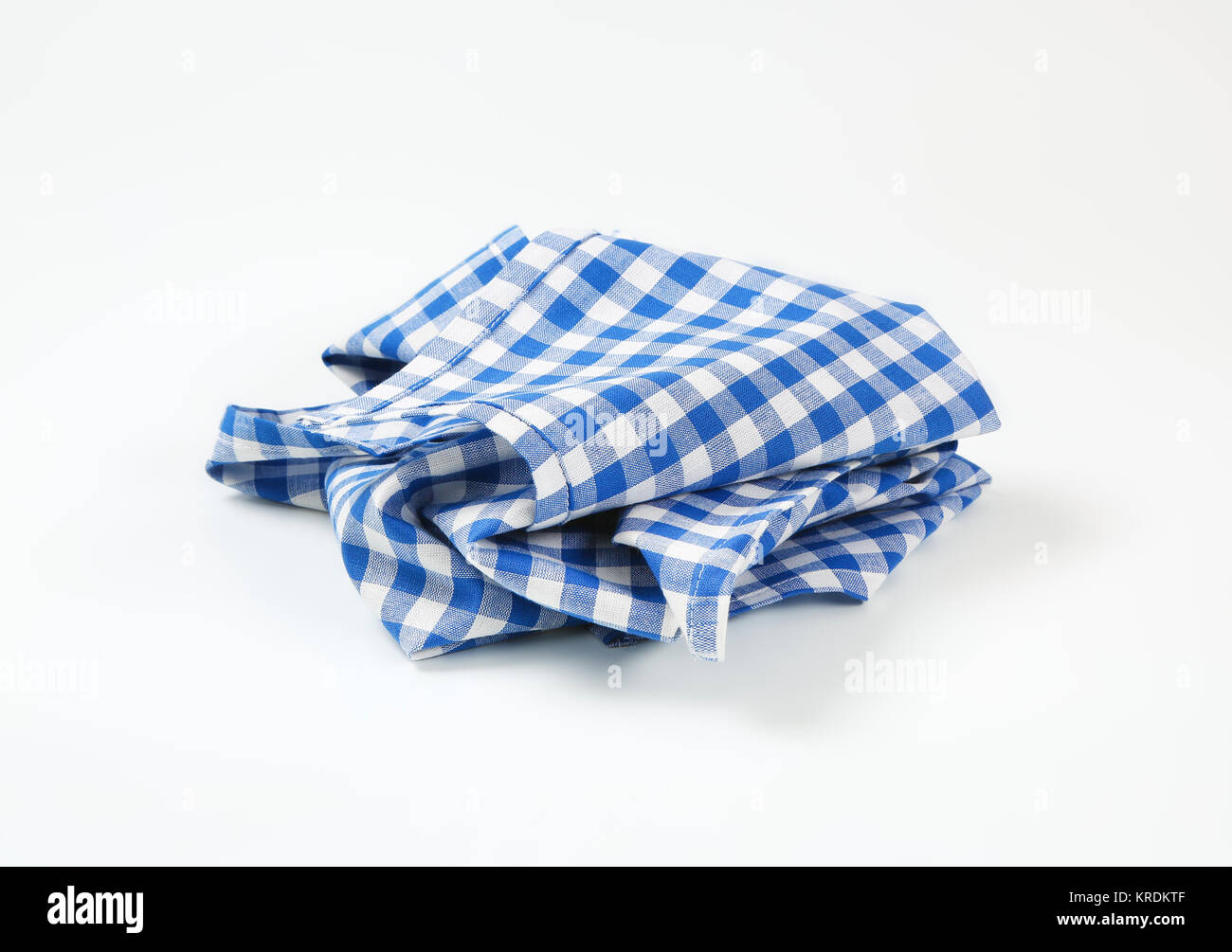 blue checkered napkin Stock Photo - Alamy