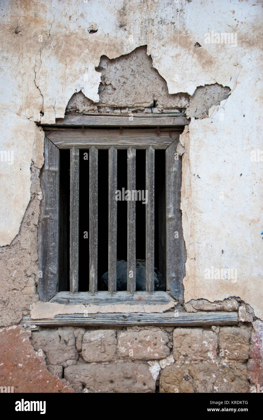 Ancient window on mud brick wall - Aged window on mud brick wall Stock ...
