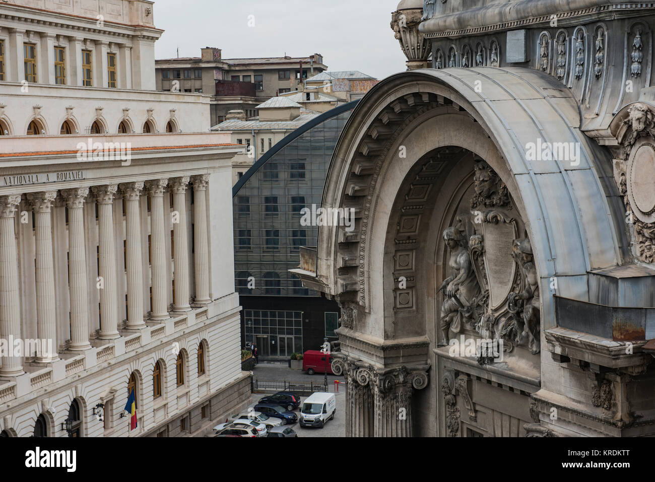 Bucharest old buildings seen from above Stock Photo - Alamy